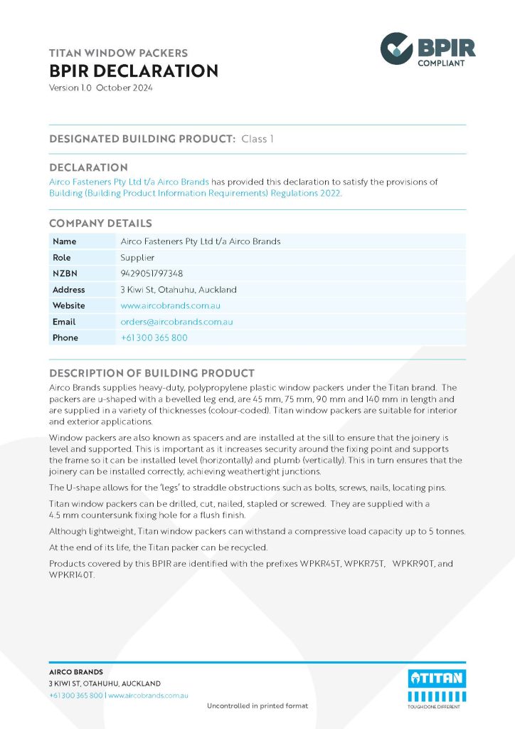 BPIR - Titan Fasteners